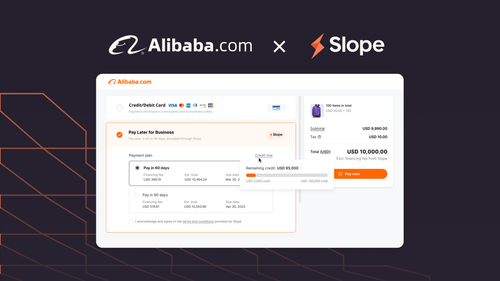 Pay Later for Business on Alibaba.com, Powered by Slope